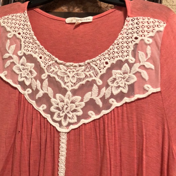 Rewind | Tops | Worn Once Rewind Top Peach With Ivory Crotchet Design ...